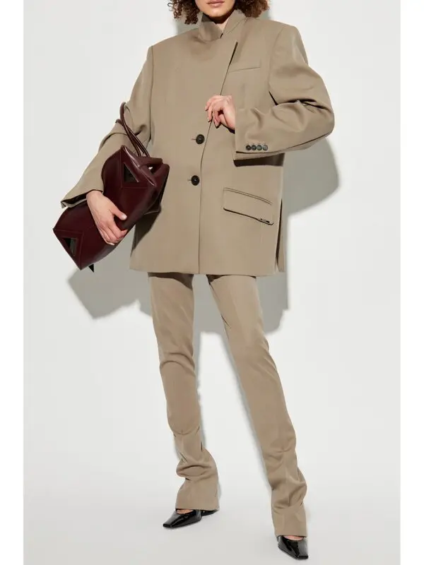 Attico Virgin-wool Trousers - Neutrals
