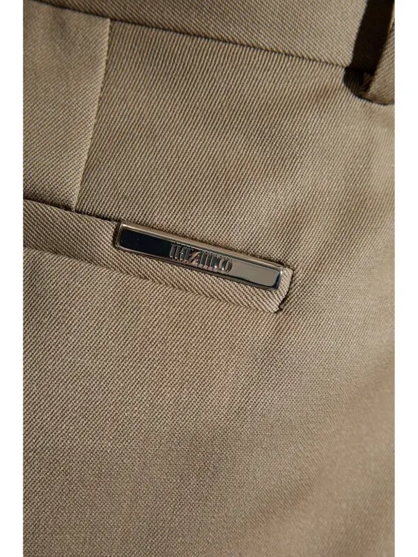 Attico Virgin-wool Trousers - Neutrals