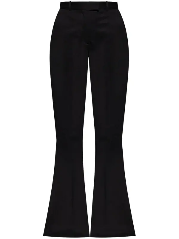 Attico Virgin-wool Flared Trousers - Black