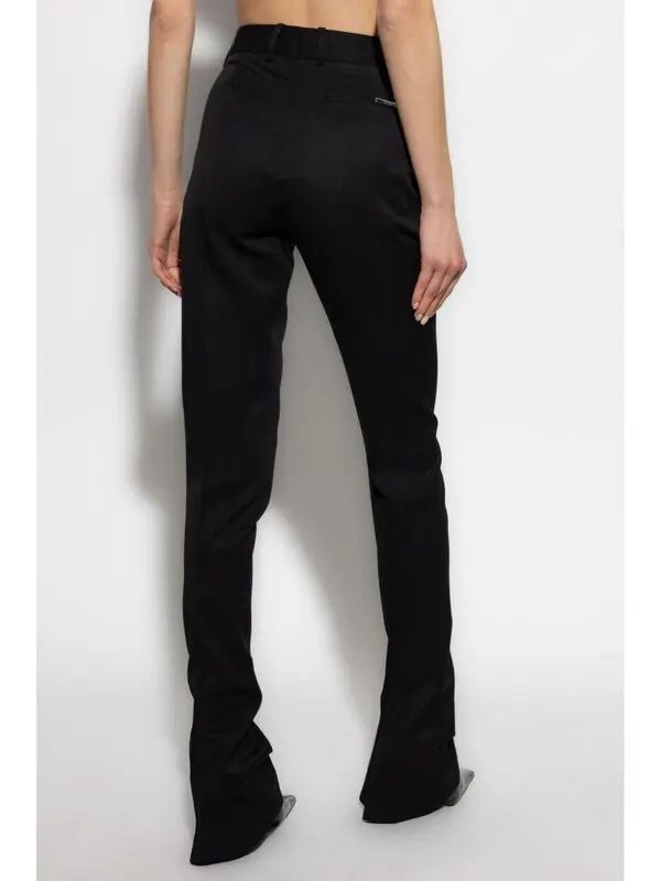 Attico Virgin-wool Flared Trousers - Black