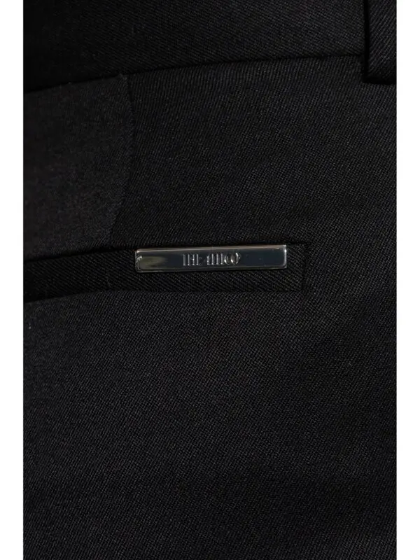 Attico Virgin-wool Flared Trousers - Black