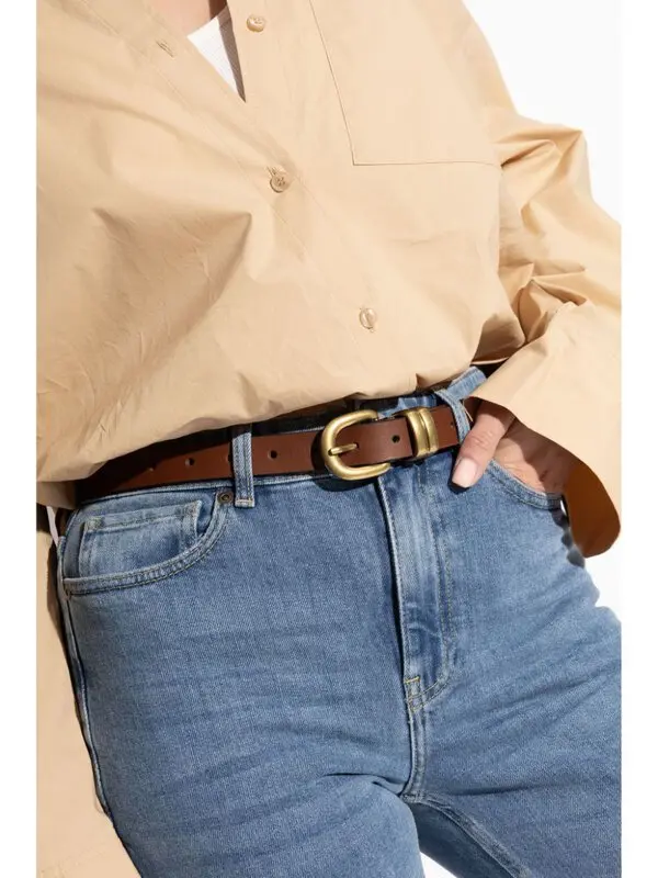 BY MALENE BIRGER Zoilo Leather Belt - Brown