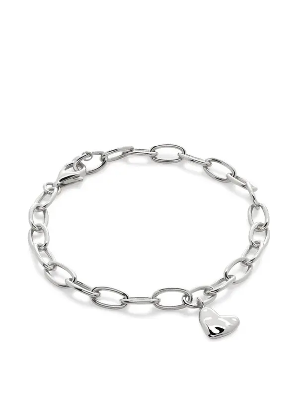 Monica Vinader Recycled Heart Charm Bracelet - Silver