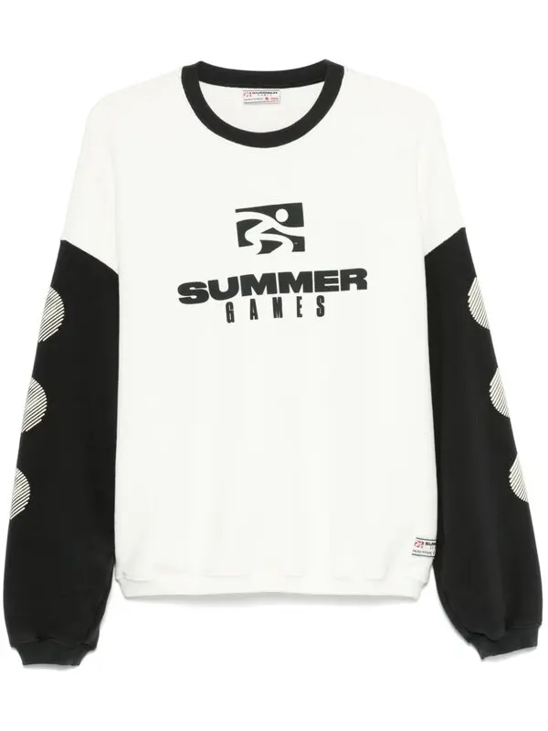 SUMMER GAMES Logo-print Sweatshirt - Neutrals