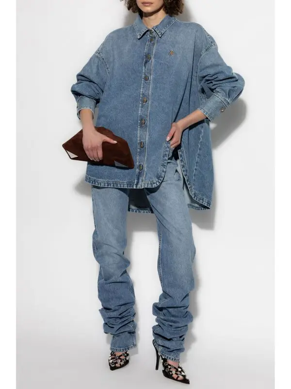 Attico Embroidered Shirt - Blue