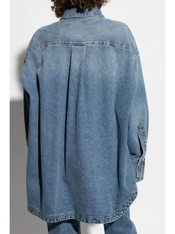 Attico Embroidered Shirt - Blue