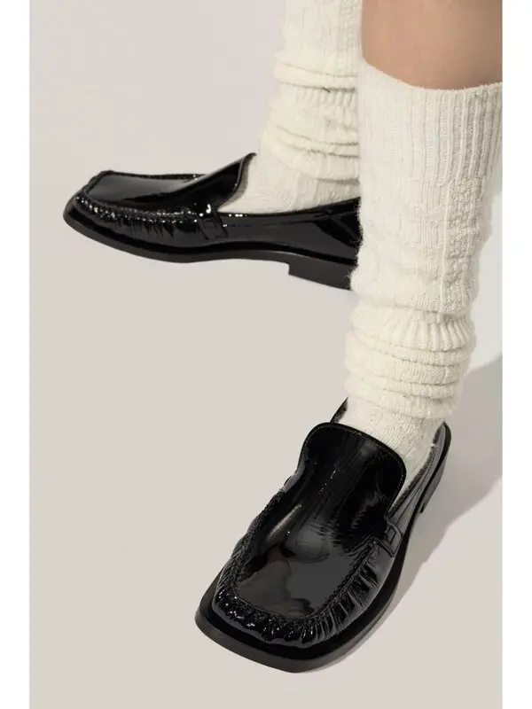 Attico Leather Loafers - Black