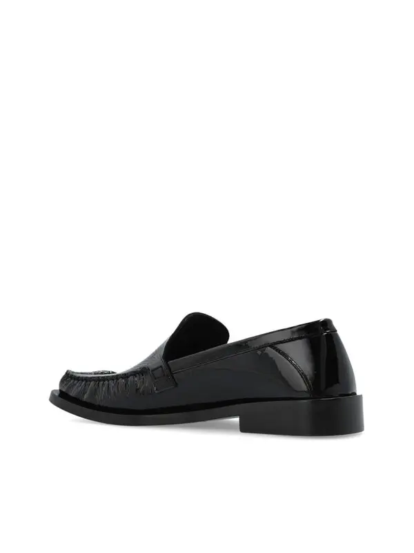 Attico Leather Loafers - Black