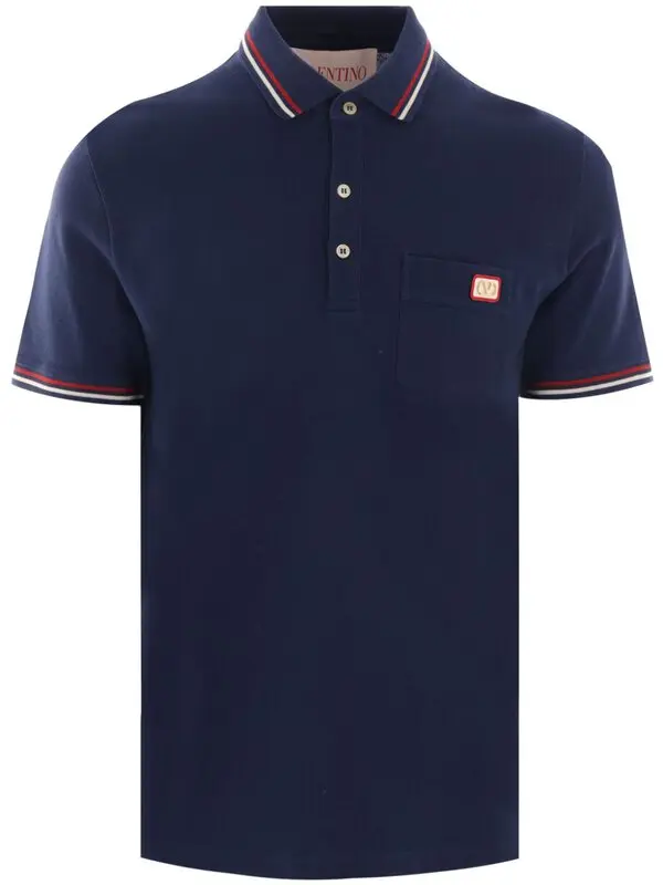 Valentino Garavani Vlogo Polo Shirt - Blue