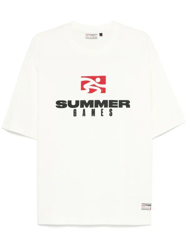 SUMMER GAMES Logo-print T-shirt - Neutrals