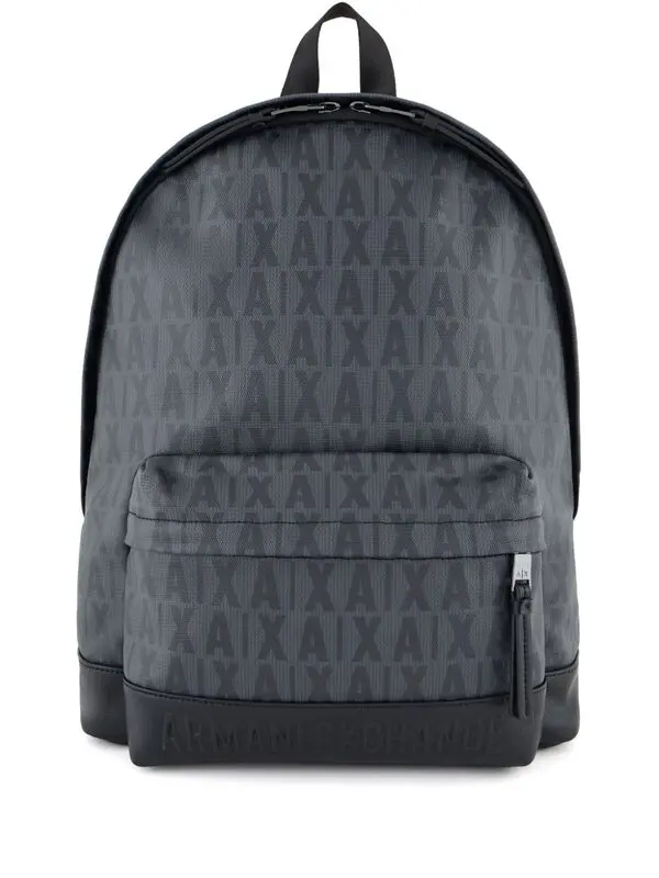 Armani Exchange Patterned Jacquard Backpack - Grey