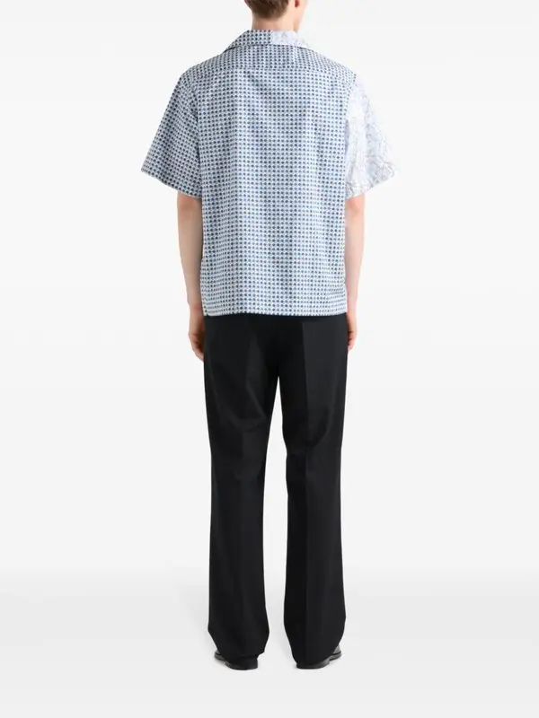 Prada Double Match Cotton Shirt - Blue