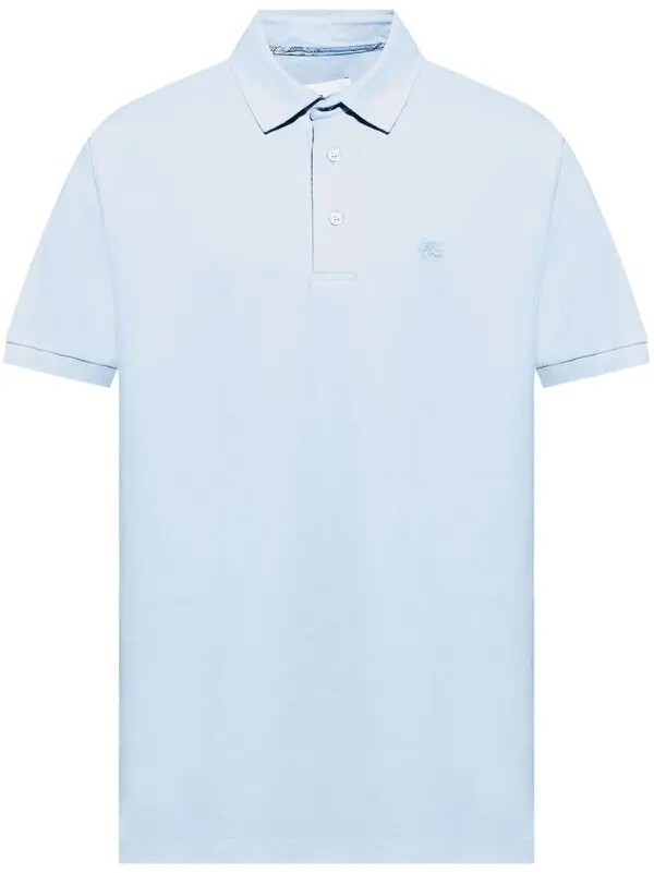 Etro Embroidered Polo Shirt - Blue