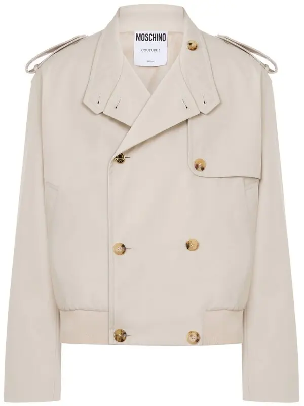 Moschino Double-breasted Jacket - Neutrals