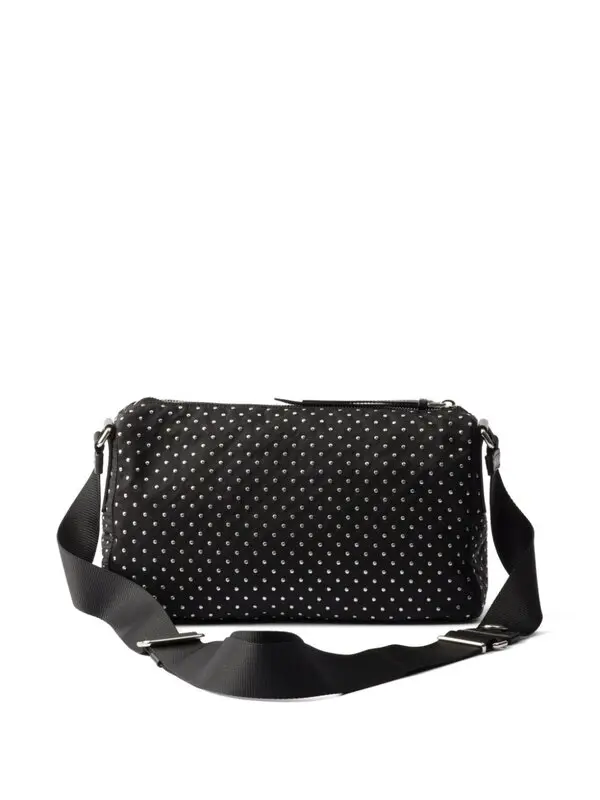 Prada Studded Re-nylon Shoulder Bag
