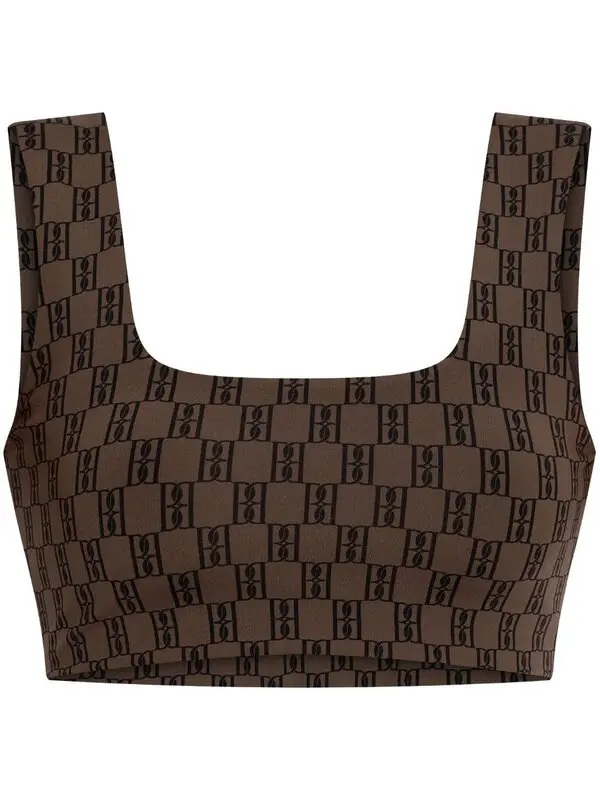 BY MALENE BIRGER Logo-jacquard Top - Brown