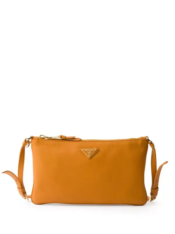 Prada Leather Shoulder Bag - Orange