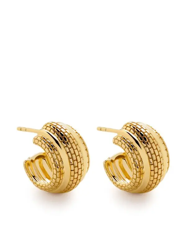 Monica Vinader Small Heirloom Hoop Earrings - Gold