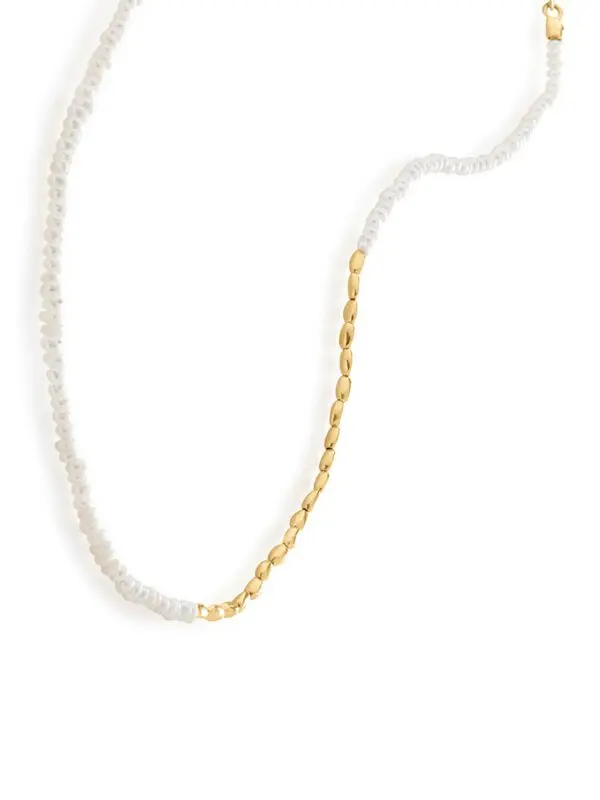 Monica Vinader Mini Nugget Pearl Necklace - Gold
