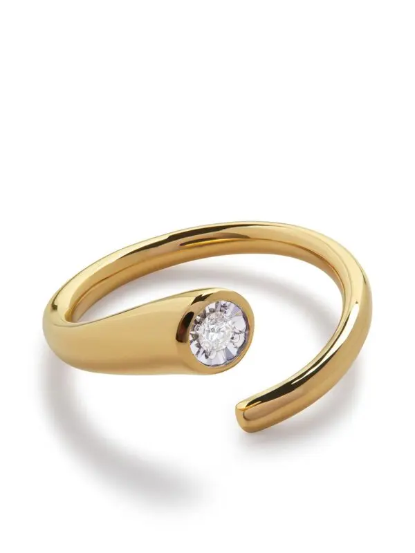 Monica Vinader Solitaire Wrap Ring - Gold