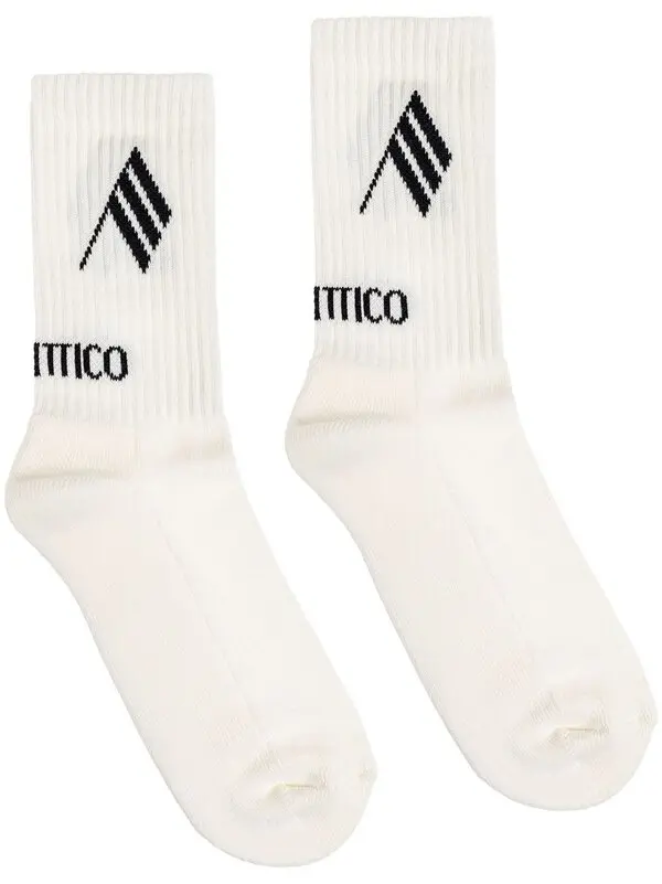 Attico Logo Ankle Socks - White