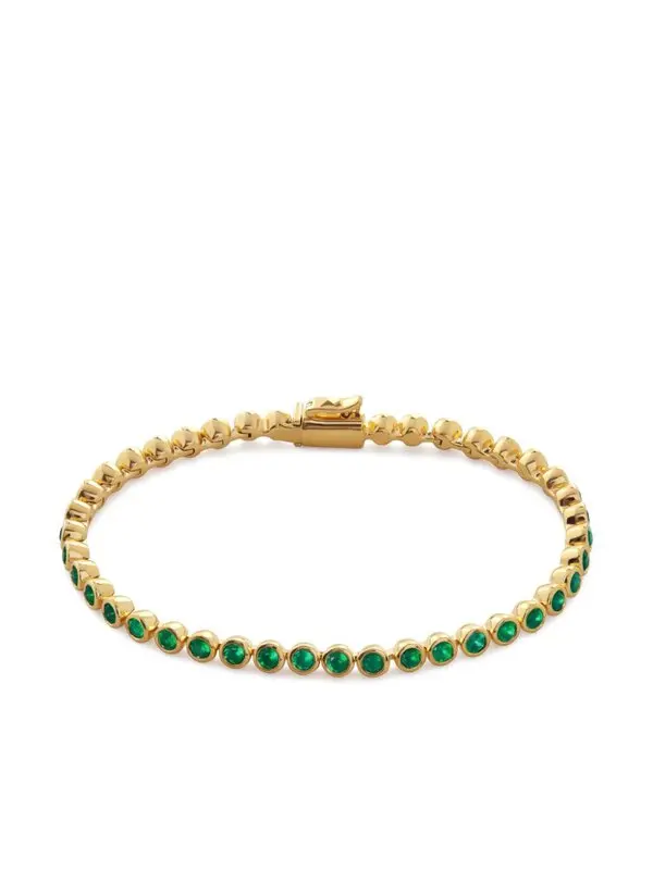 Monica Vinader Onyx Tennis Bracelet - Gold