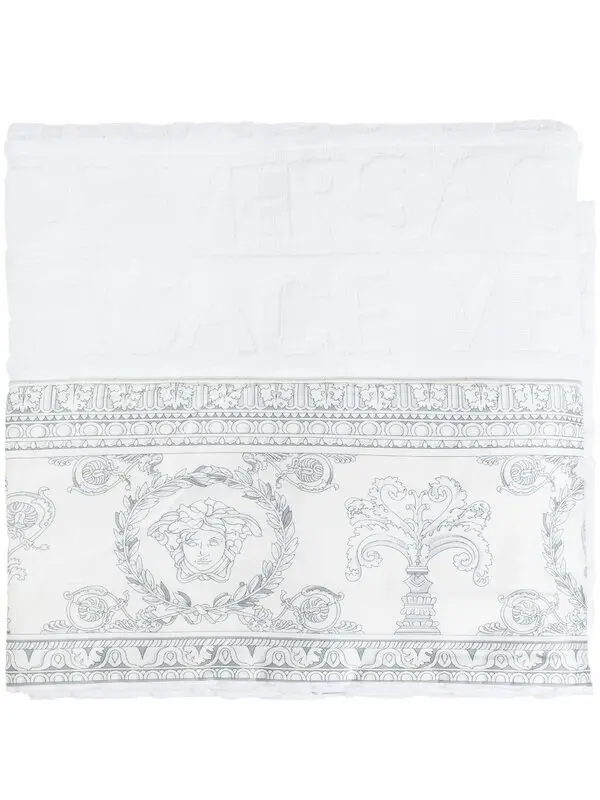 Versace Barocco Bath Towel - White