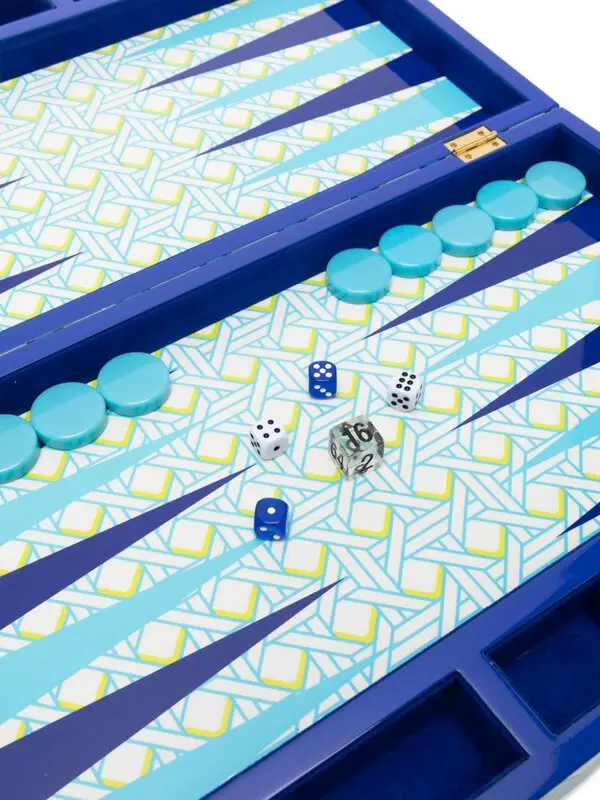 Jonathan Adler Basketweave Backgammon Set