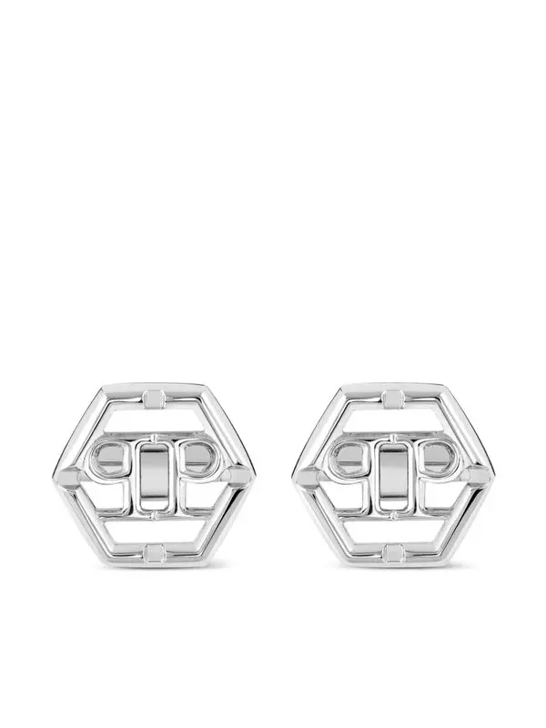 Philipp Plein Hexagon-pp Cufflinks - Silver