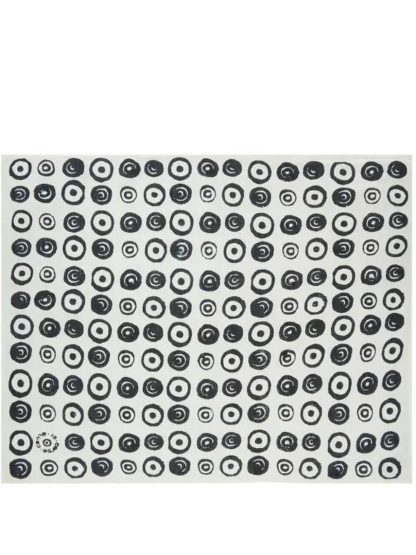 10 CORSO COMO Circles-print Linen Towel - White