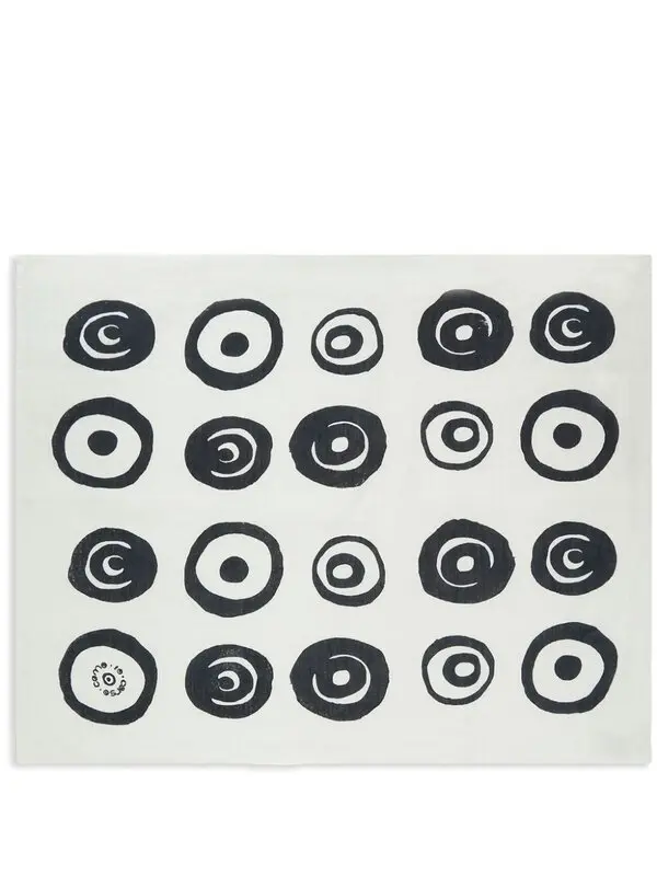 10 CORSO COMO Circles-print Linen Towel - White