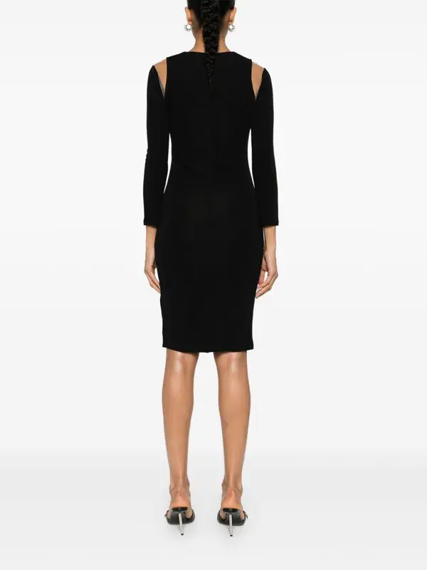 Dsquared2 Logo-plaque Mesh-detail Dress - 900