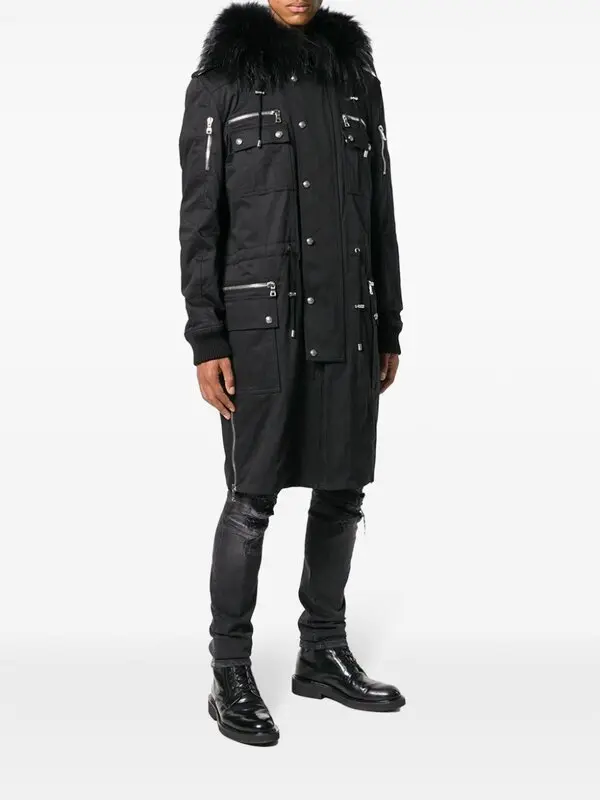 Balmain Faux-fur Trim Parka