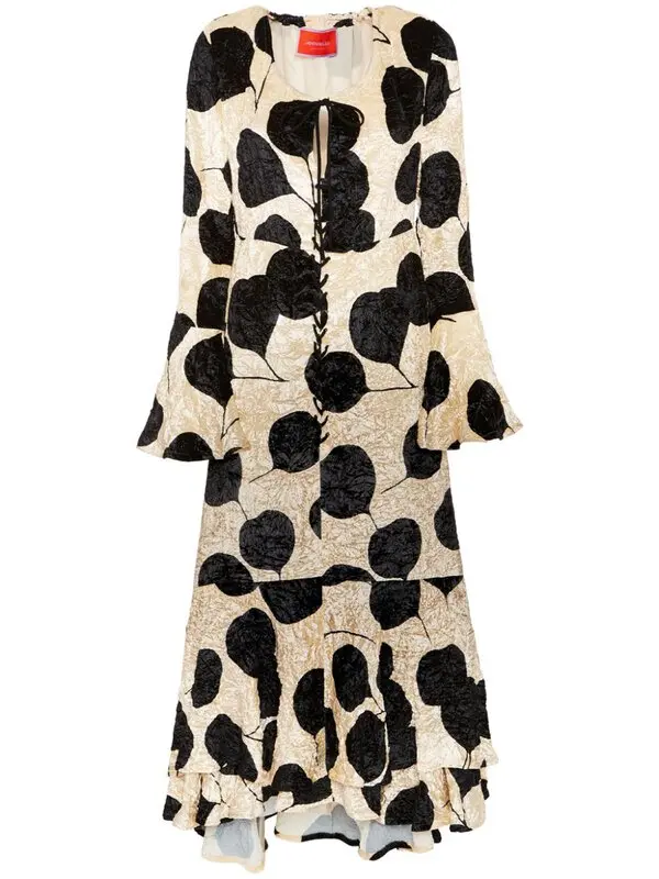 La DoubleJ Cocteau Midi Dress - Neutrals