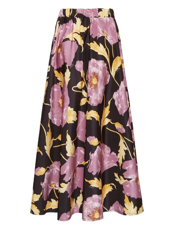 La DoubleJ Printed Midi Skirt