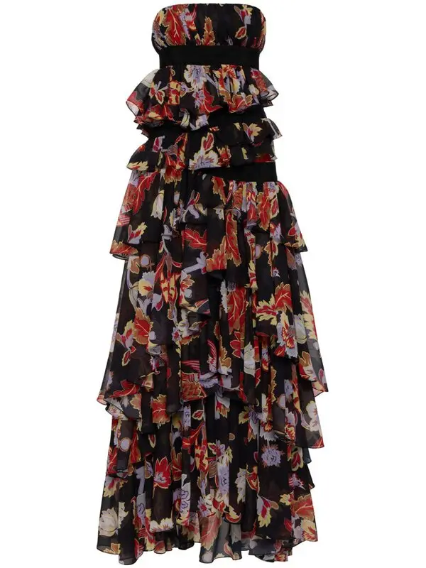 La DoubleJ Floral Print Gown
