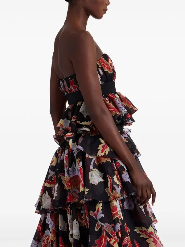La DoubleJ Floral Print Gown