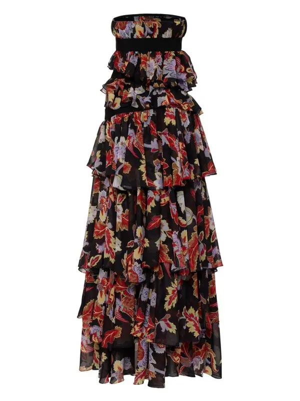 La DoubleJ Floral Print Gown