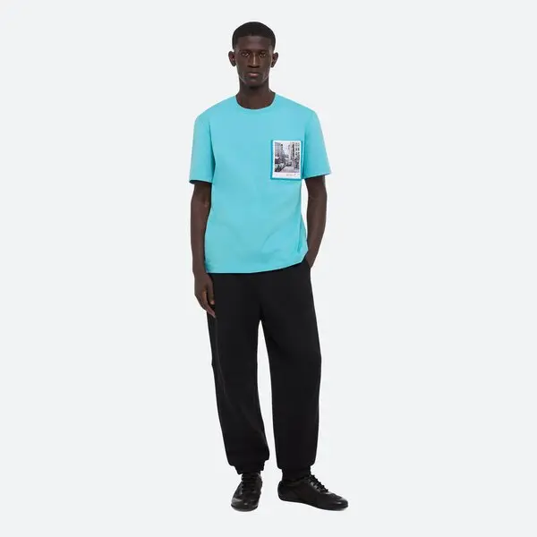 Helmut Lang Postcard Tee: Brooklyn - Teal