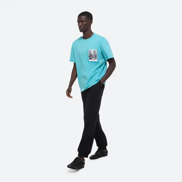 Helmut Lang Postcard Tee: Brooklyn - Teal