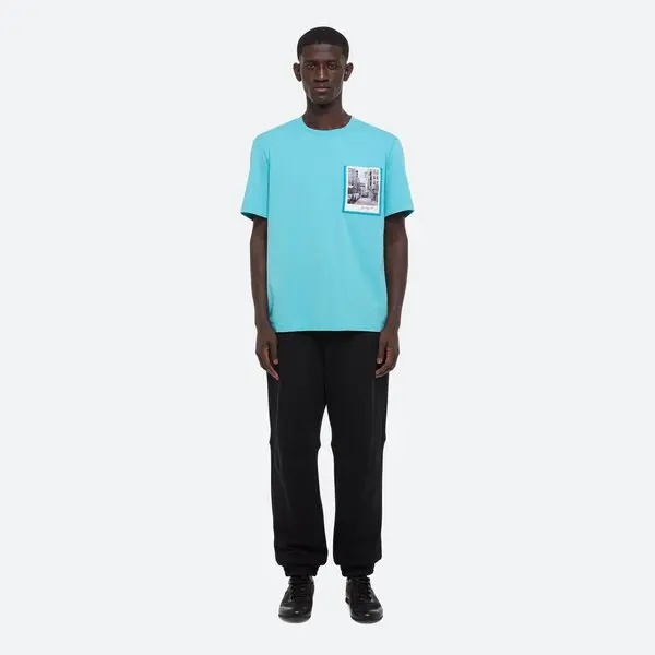 Helmut Lang Postcard Tee: Brooklyn - Teal