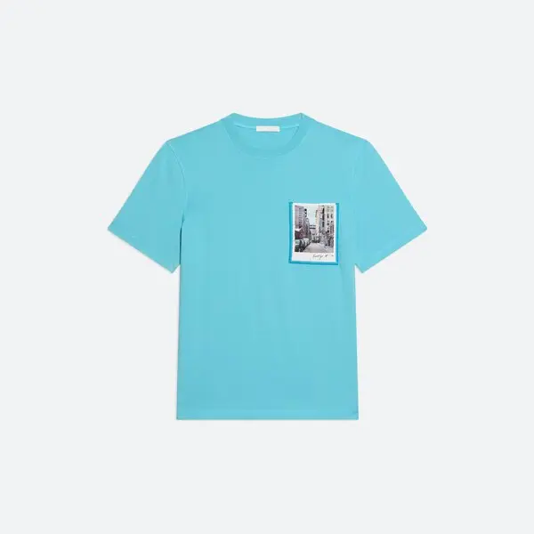 Helmut Lang Postcard Tee: Brooklyn - Teal