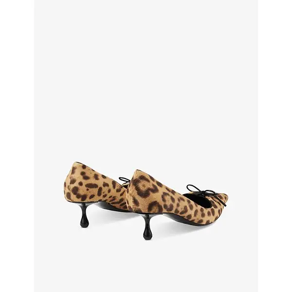 JIMMY CHOO Scarlett 50 Leopard-pattern Calf-hair Courts - Natural