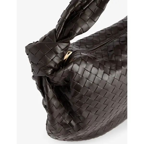 Bottega Veneta Jodie Medium Intrecciato Leather Shoulder Bag - Fondant