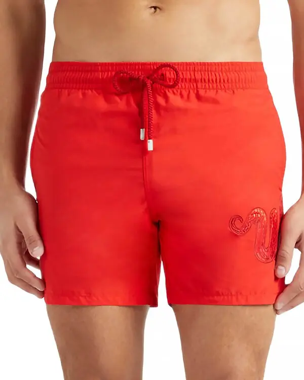 Vilebrequin Motu Printed 5.5" Swim Shorts - Poppy