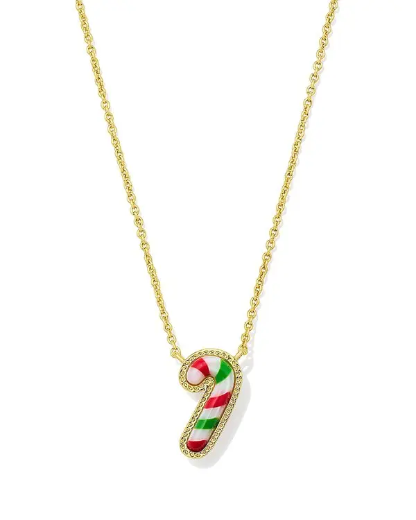 Kendra Scott 14k Gold Plated Pendant Necklace - Red/green/gold