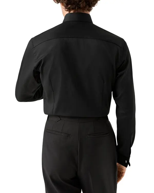 Eton Slim Fit Plisse Bib Tuxedo Shirt - Black
