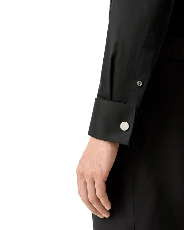 Eton Slim Fit Plisse Bib Tuxedo Shirt - Black