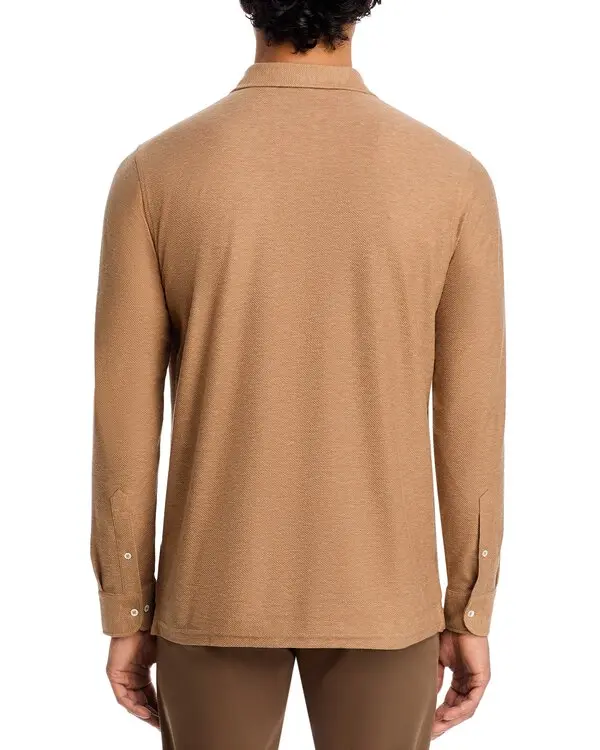 Peter Millar Ramble Cotton & Cashmere Long Sleeve Polo Shirt