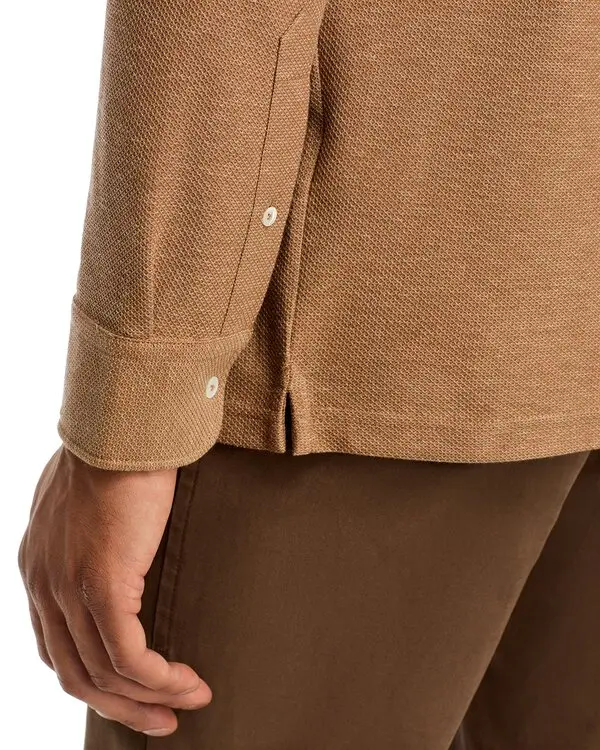 Peter Millar Ramble Cotton & Cashmere Long Sleeve Polo Shirt